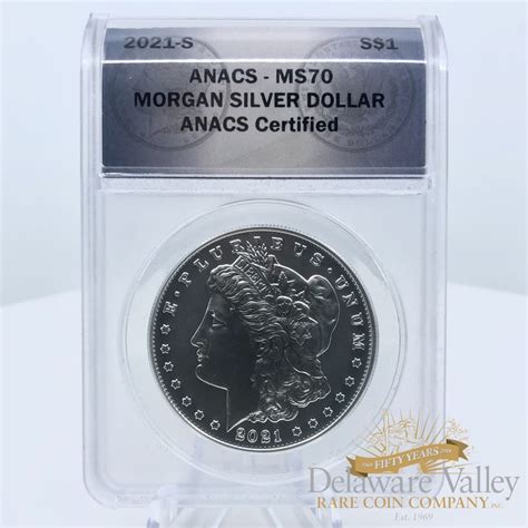 ANACS MS70 2021 S Commemorative Morgan Silver Dollar 1oz 999 Fine