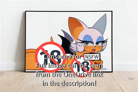 Rouge The Bat Waifu Furry Adult Mature Wall Art Premium Matte
