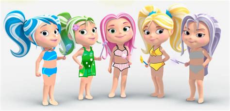 The Main Lite Sprites In Their Swimsuit By Starshinerapgirl On Deviantart