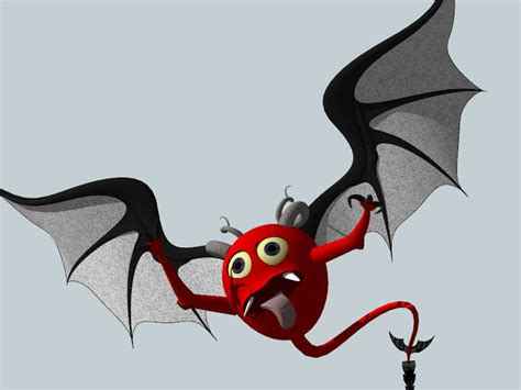 Small Devil With Wings Sketchup 3d Model Skp File Download Sketchupbox