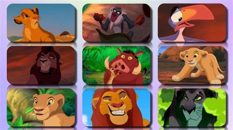 Top Most Popular The Lion King Characters Off