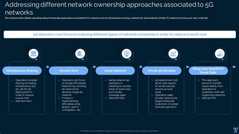 Addressing Different Network Ownership Approaches Associated To 5g