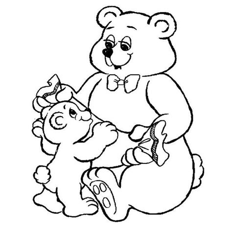 Dibujos De Oso Con Flor Para Colorear