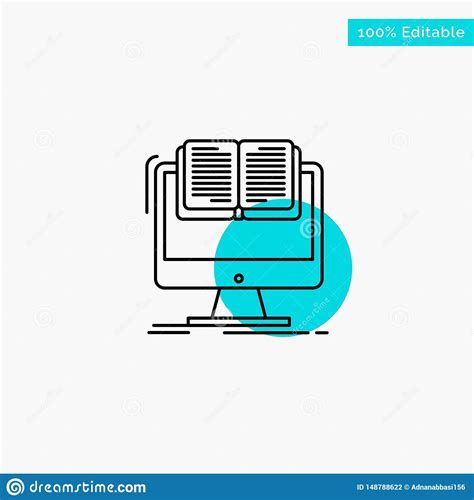 Document File Computer Cv Book Turquoise Highlight Circle Point Vector Icon Stock Vector