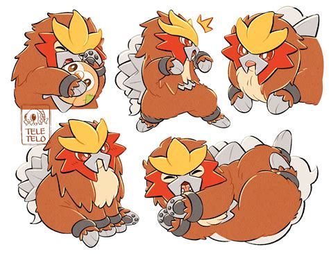 Rowlet And Entei Pokemon Drawn By Teletelo Danbooru