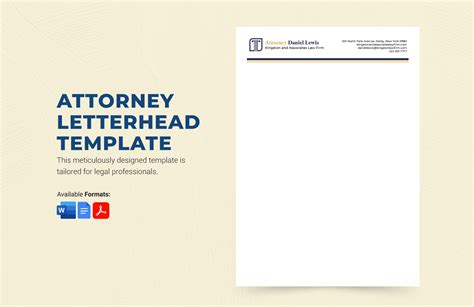 Free Attorney Letterhead Templates Editable And Printable