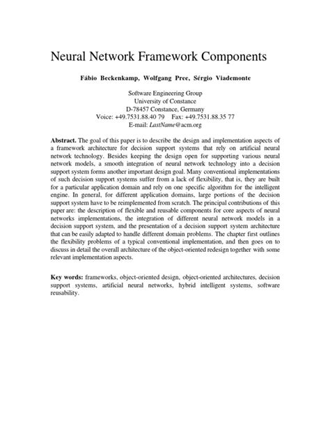 Fábio Beckenkamp Ann Pdf Artificial Neural Network Class
