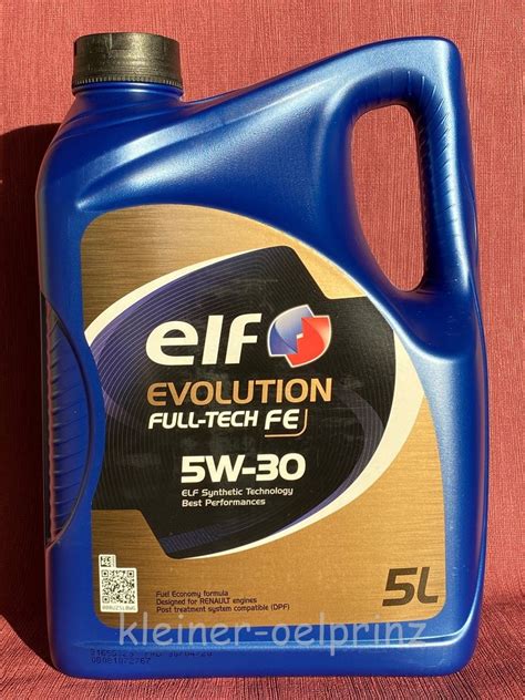Elf Evolution Full Tech Fe 5w 30 Im 5 Ltr Kanister Kleiner