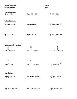 Linear Equations Test Or Practice By Caitlin Eichman TPT