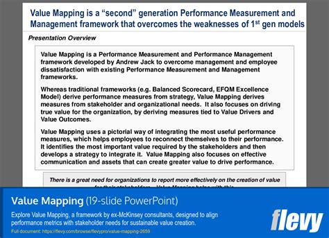 Value Mapping Ppt Slide Deck