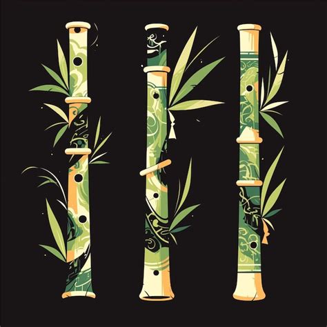 Premium Vector Vietnamese Bamboo Flute Patterns With Delicate Sounds