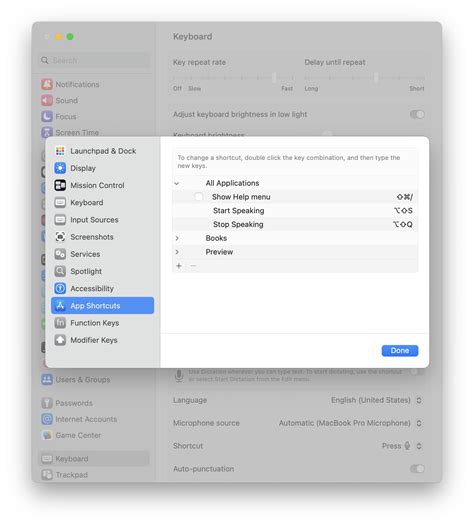 Keyboard System Wide Shortcut For Start Speaking Not Working In