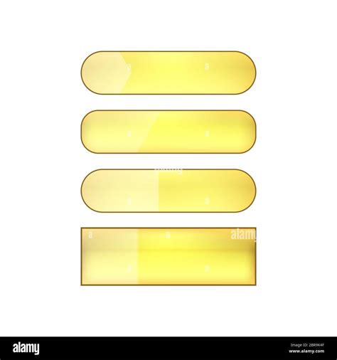 Colored Blank Web Buttons Set Golden Stock Photo Alamy