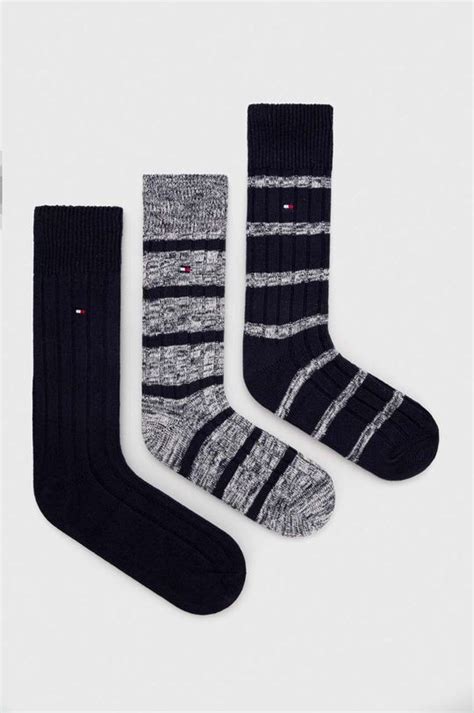 Носки Tommy Hilfiger 3 шт мужские цвет синий | ANSWEAR.ua