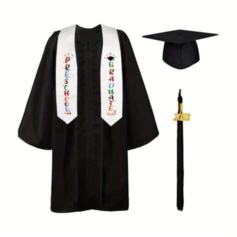 Preschool Graduation Cap And Gown Stole Package Tassel Set On Onbuy