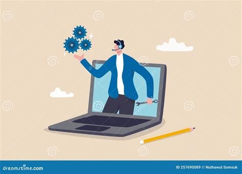 Support Staff Help Fixing Technical Problem Help Desk Or Operator With