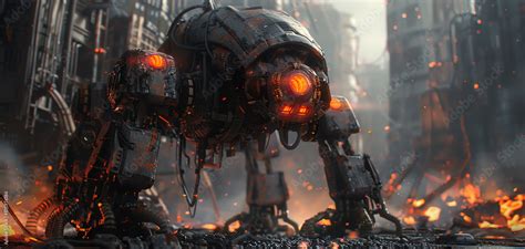 Illustrate A Post Apocalyptic Wasteland With Robotics Advancements