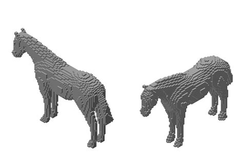 큐브로 만든 말 복셀 예술 미래 지향적 인 개념 3d 벡터 일러스트 레이 션 아이소메트릭 투영 0명에 대한 스톡 벡터 아트 및