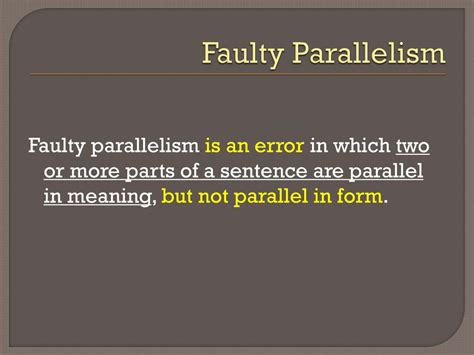 Ppt Faulty Parallelism Powerpoint Presentation Free Download Id