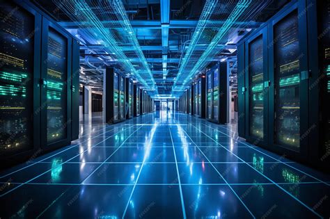 Premium Ai Image Powering Tomorrow Futuristic Data Center
