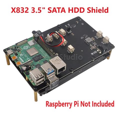 Placa De Expansi N De 12V Para Raspberry Pi 4B Almacenamiento SATA HDD