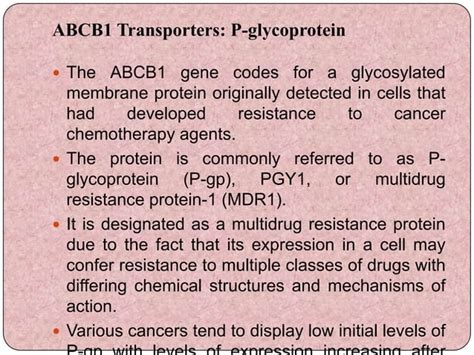 Genetic Polymorphism In Drug Transport