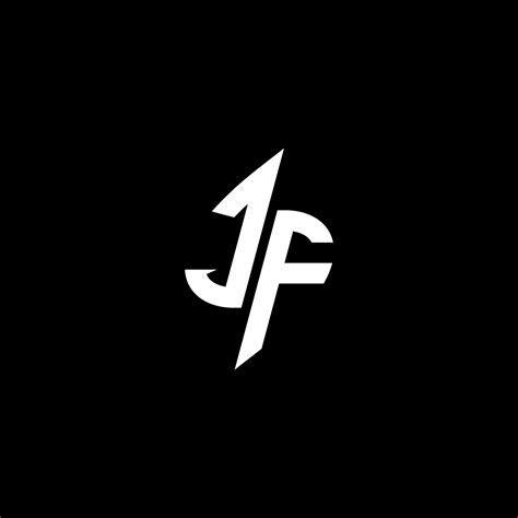 Jf Monogram Logo Esport Or Gaming Initial Concept Vector 34902694