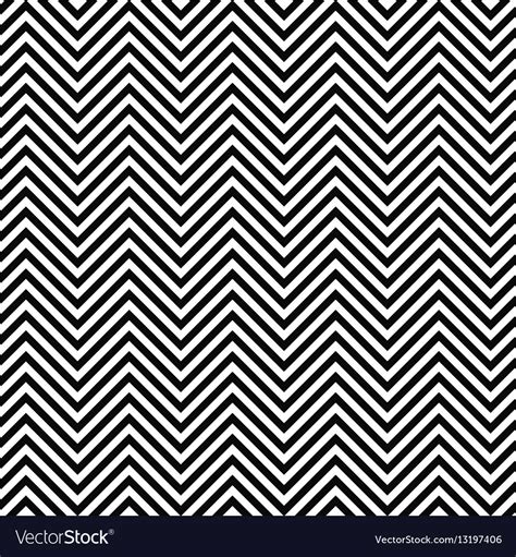 Black And White Seamless Zig Zag Line Pattern Vector Image