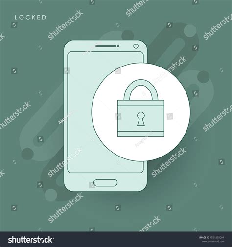 Mobile Phone Unlocked Notification Button Password Stock Vector Royalty Free 1521878084