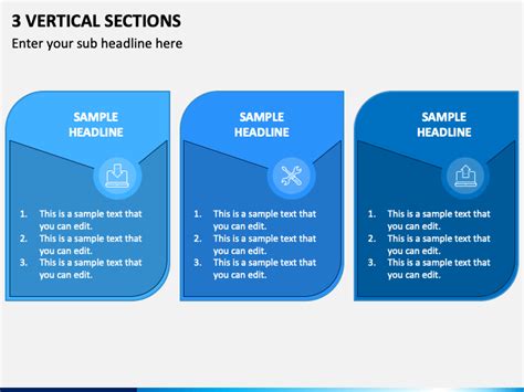 3 Vertical Sections PowerPoint Template PPT Slides