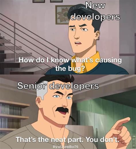 new developers how do know what s causing the bug senior developers