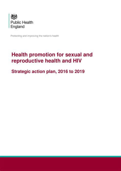PDF Health Promotion For Sexual And Reproductive Health And HIV