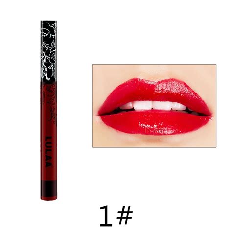Best Deal New Lulaa Waterproof Red Shimmer Glitter Metallic Lipstick