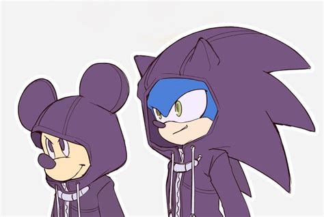 Sonic The Hedgehog And Mickey Mouse Sonic And 2 More Drawn By Hallsth