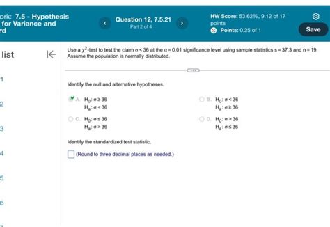 Solved Use a χ test to test the claim σ