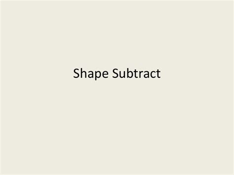 Shape Subtract In Powerpoint