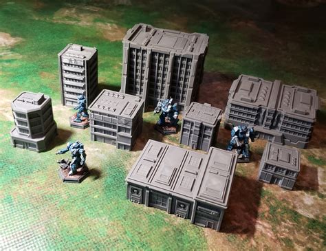 Civilian Buildings Set For Alpha Strike And Hexless Btech Mm