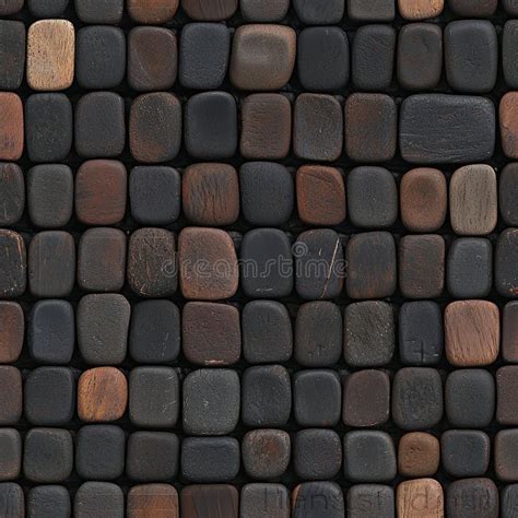 Natural Pebble Tile Seamless Pattern With Zen Inspiration Stock