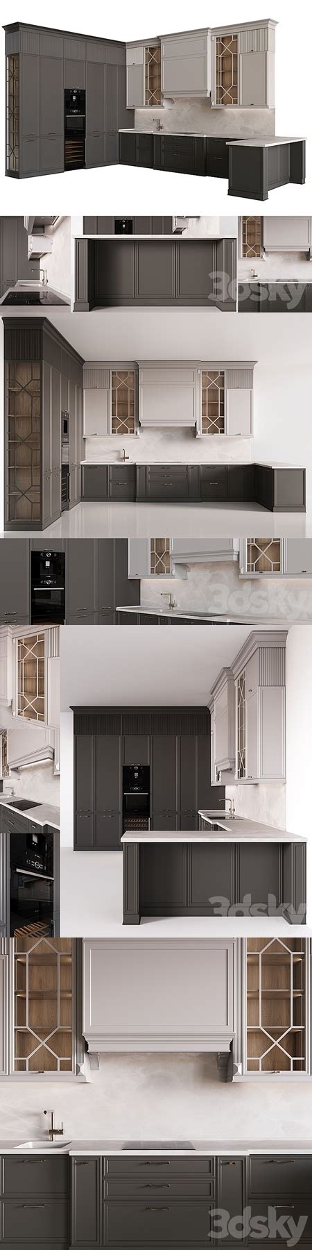 Neoclassical Kitchen 28 Down3dmodels Neoclassical Kitchen 28 Down3dmodels