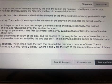 Solved Question 15 Write A Java Program That Randomly Rolls