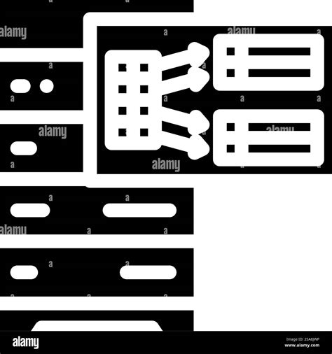 indexing data database glyph icon vector indexing data database sign isolated symbol