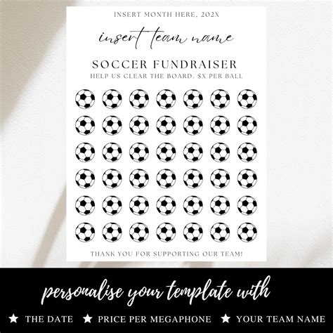 Soccer Fundraiser Template Clear The Board Minimal Fundraising Poster For Sports Team Or Club