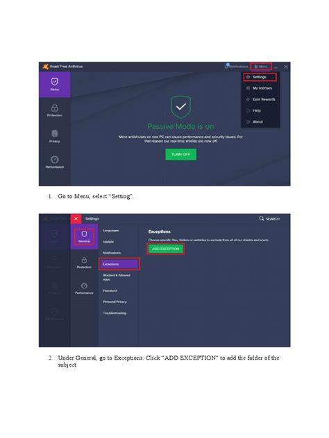 Create Exception For Avast Pdf Self Improvement Wellness