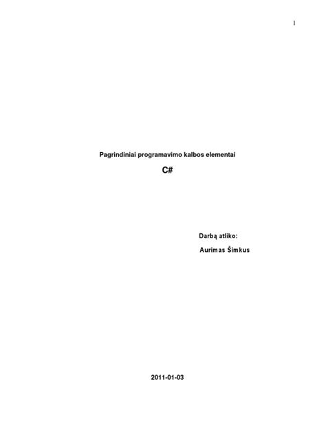 programavimas c sharp pdf