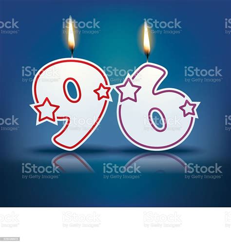 버스데이 캔들 넘버스 96 기념일에 대한 스톡 벡터 아트 및 기타 이미지 기념일 모양 배경 주제 Istock