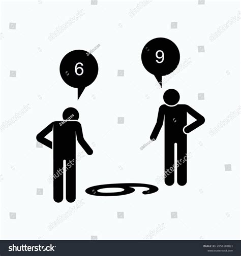 Miscommunication Conflict Icon Confuse Misunderstanding Symbol Stock