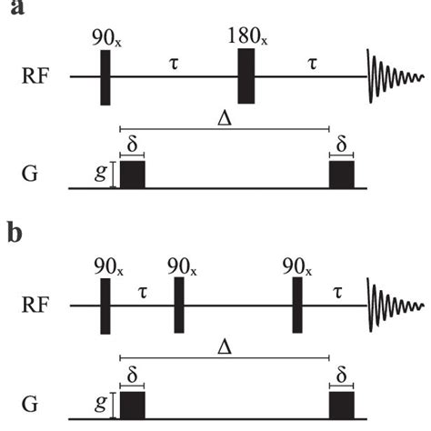 A Sketch Of A Pulsed Gradient Spin Echo Pgse And B Download Scientific Diagram