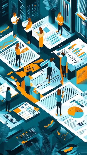 Business People Analyzing Data And Charts Premium Ai Generated Image