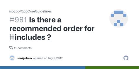 is there a recommended order for includes · issue 981 · isocpp