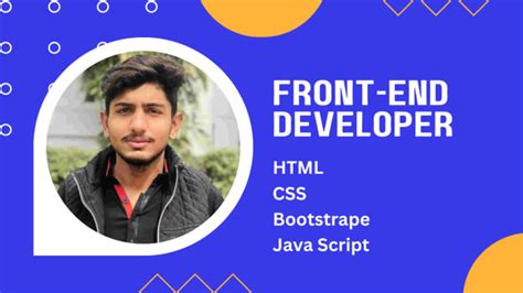 Be Your Front End Developer With Html Css Bootstrap Js By Danial34